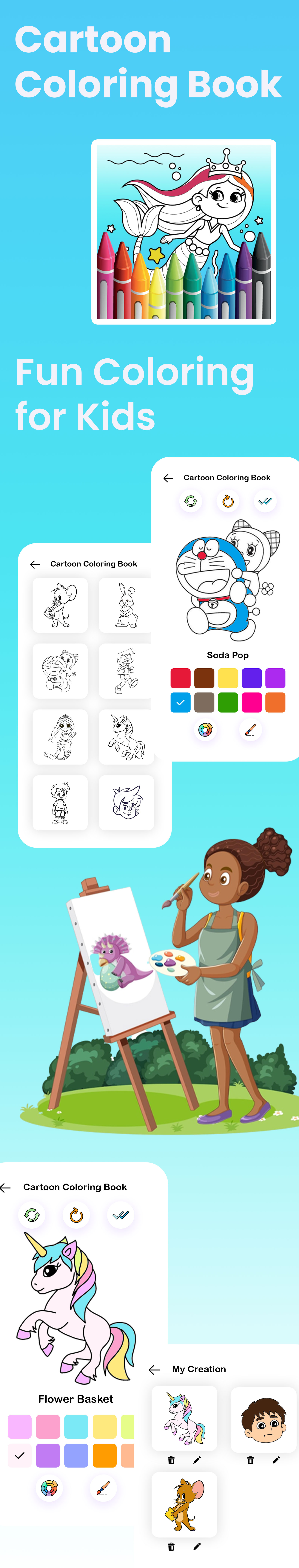 Cartoon Coloring Book - Unity Source Code | Codester